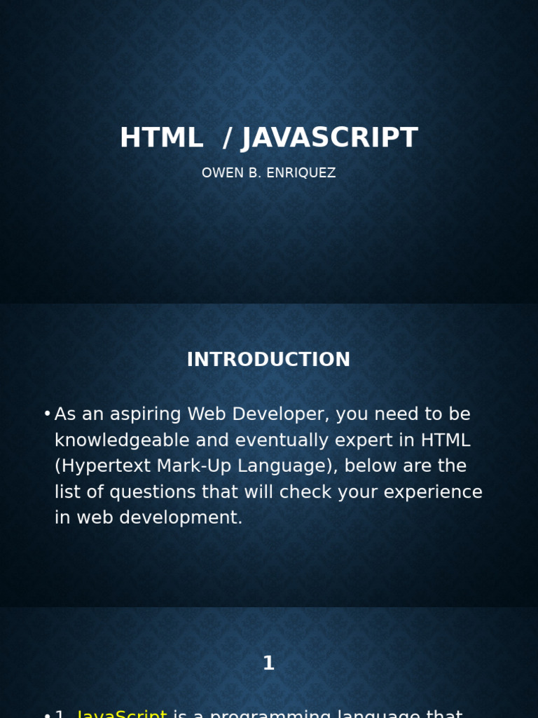 Javascript Terminology Modular Ict10 | PDF | Html | Java Script