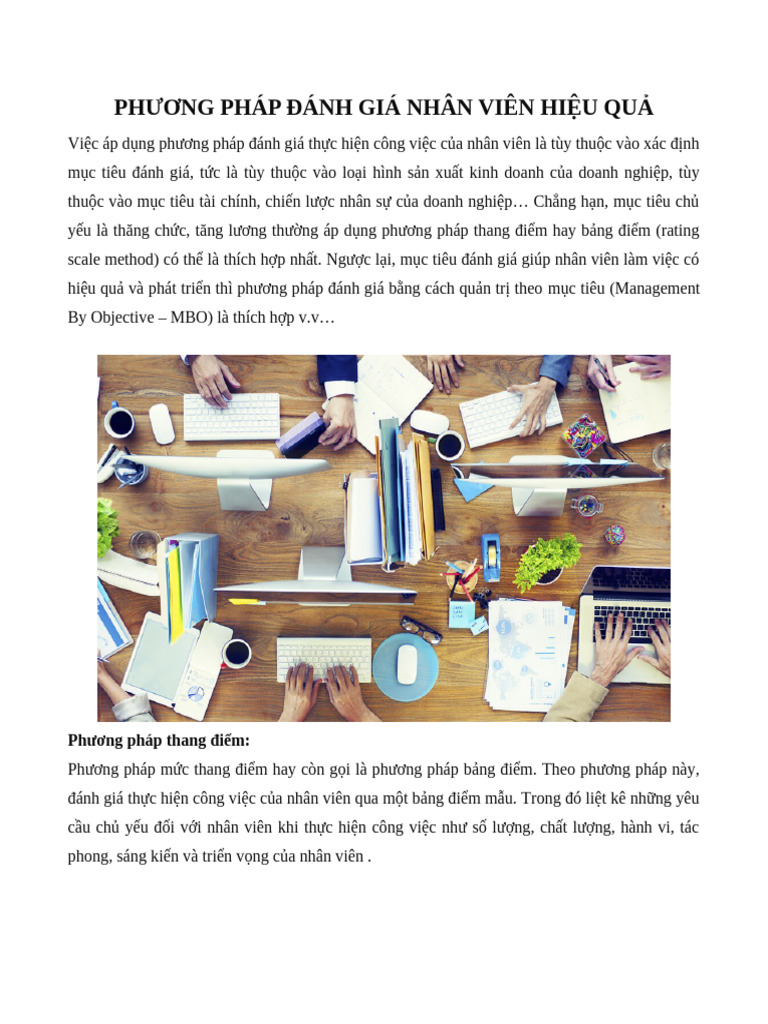 Phuong Phap Danh Gia Nhan Vien Hieu Qua 3786 | PDF