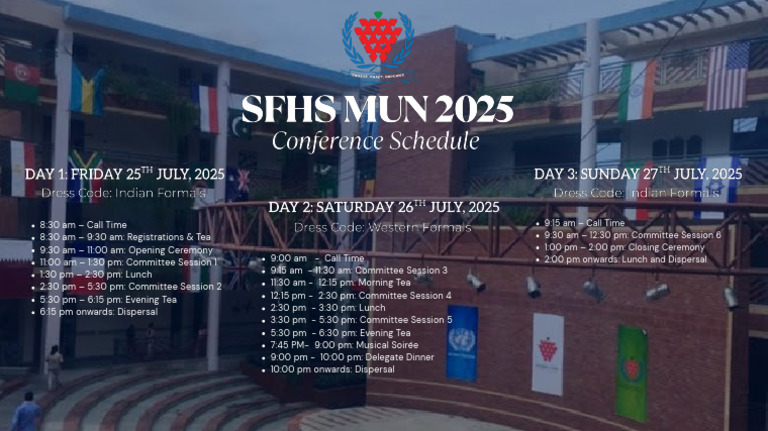 Sfhs Mun 2025 Conferenc Schedule | PDF