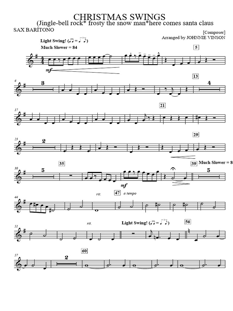 S. Baritono Christmas Swings | PDF | Christmas | Christmas Traditions