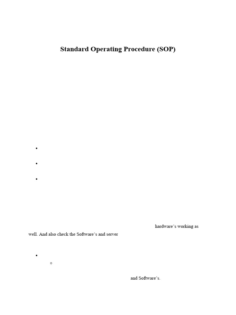 EDP Department SOP for IT Operations | PDF | Backup | System Administrator