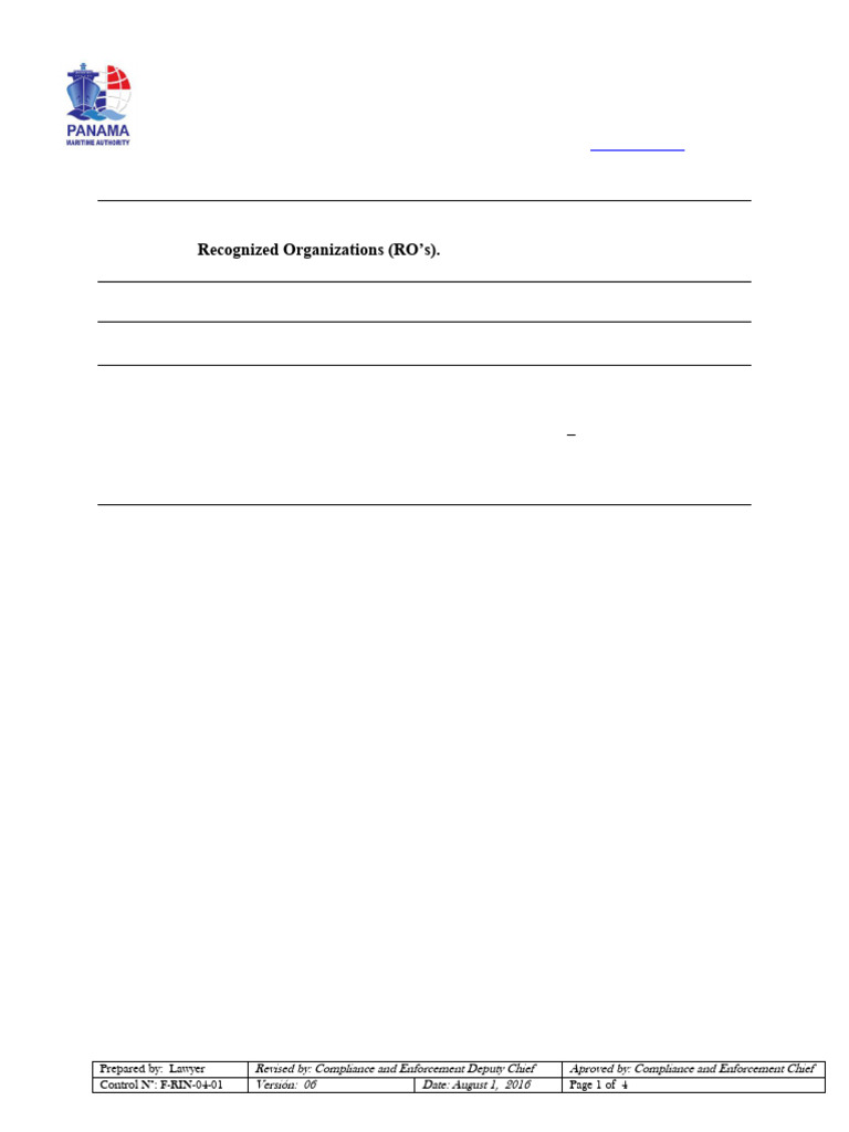 Panama Minimum Safe Manning Guidelines | PDF | United States Merchant ...