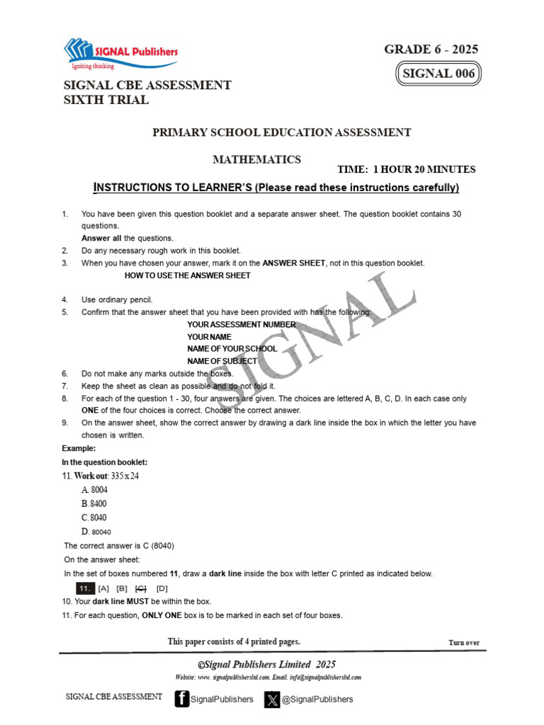 maths grade 6 006 | PDF
