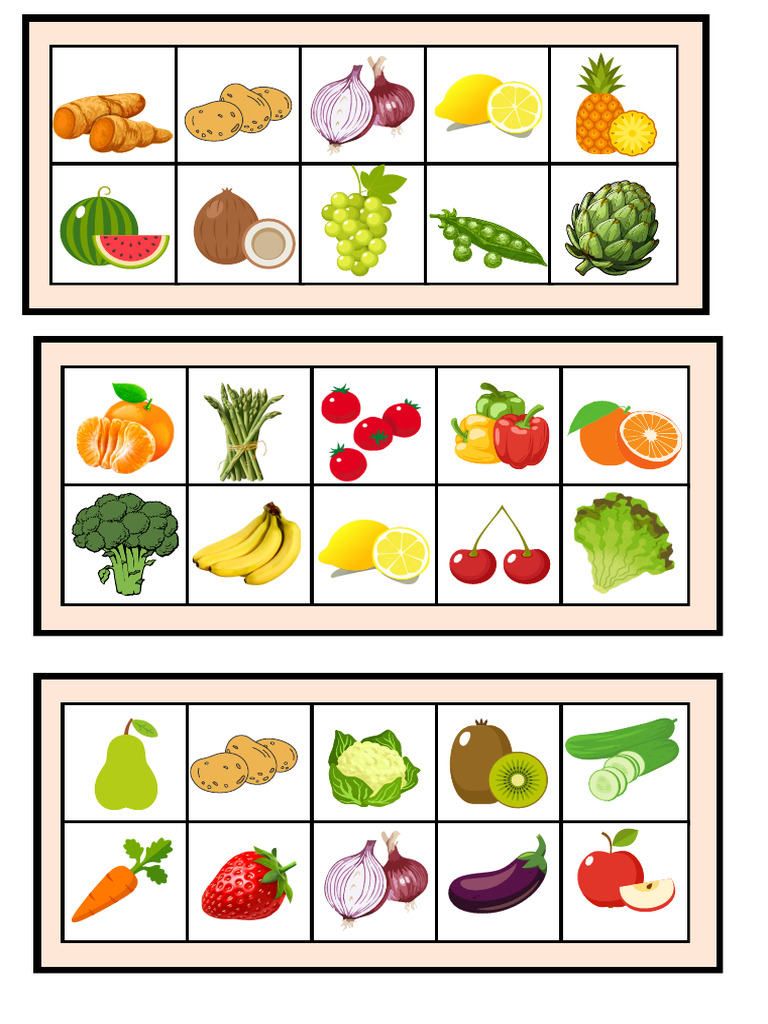 Bingo Fruites I Verdures | PDF