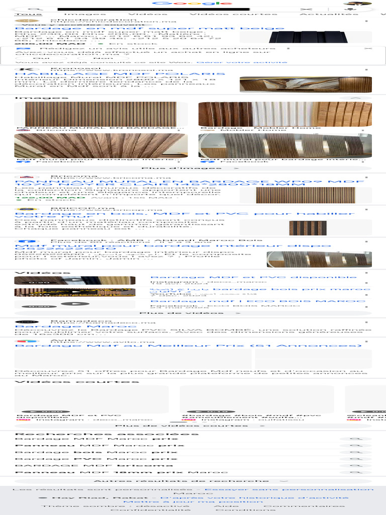Bardage MDF au Maroc : Prix et Options | PDF | Matériaux | Bois