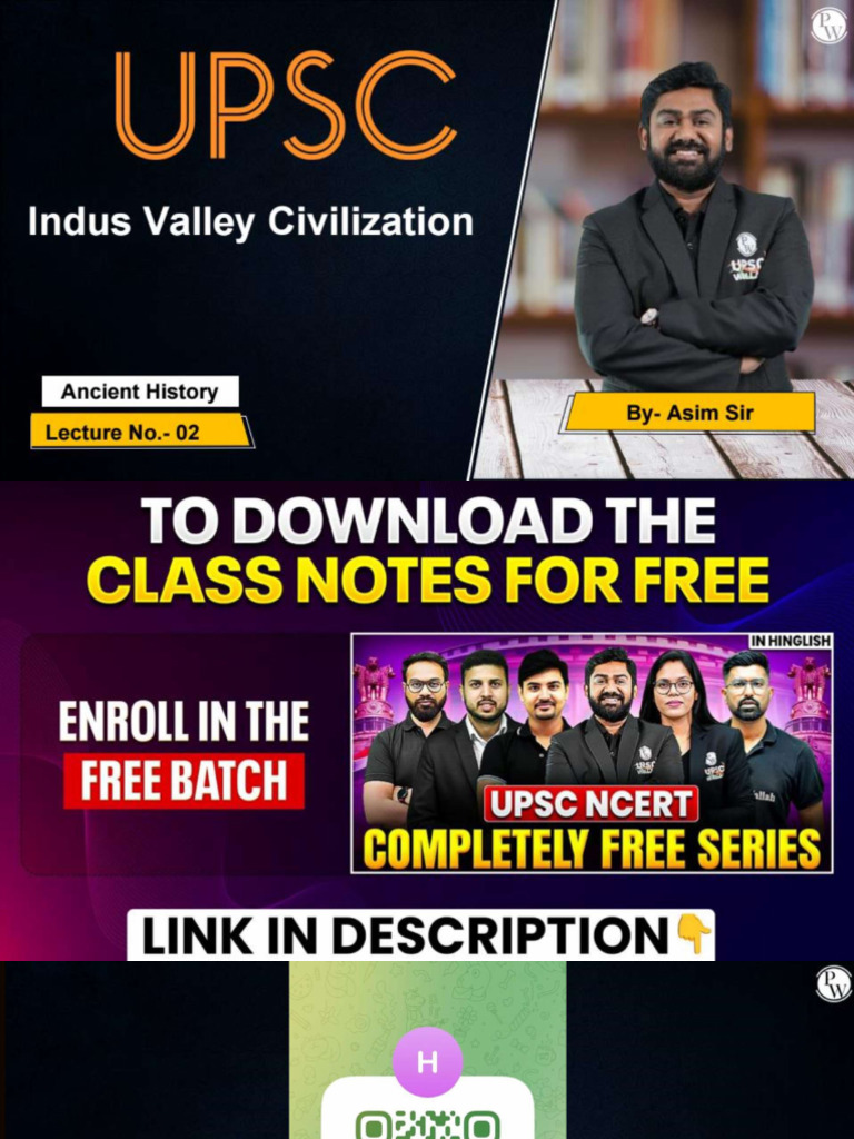 Complete The Indus Valley Civilisation - Ancient History - Free UPSC ...