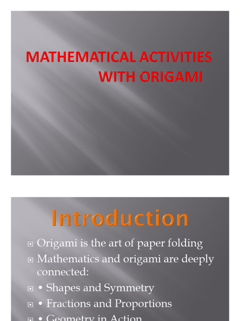 Mathematics in Origami Techniques | PDF | Polytopes | Triangle Geometry