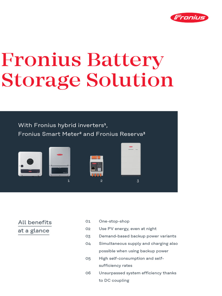 SE SOLS Batterystorage Fronius Reserva en | PDF | Power Inverter ...