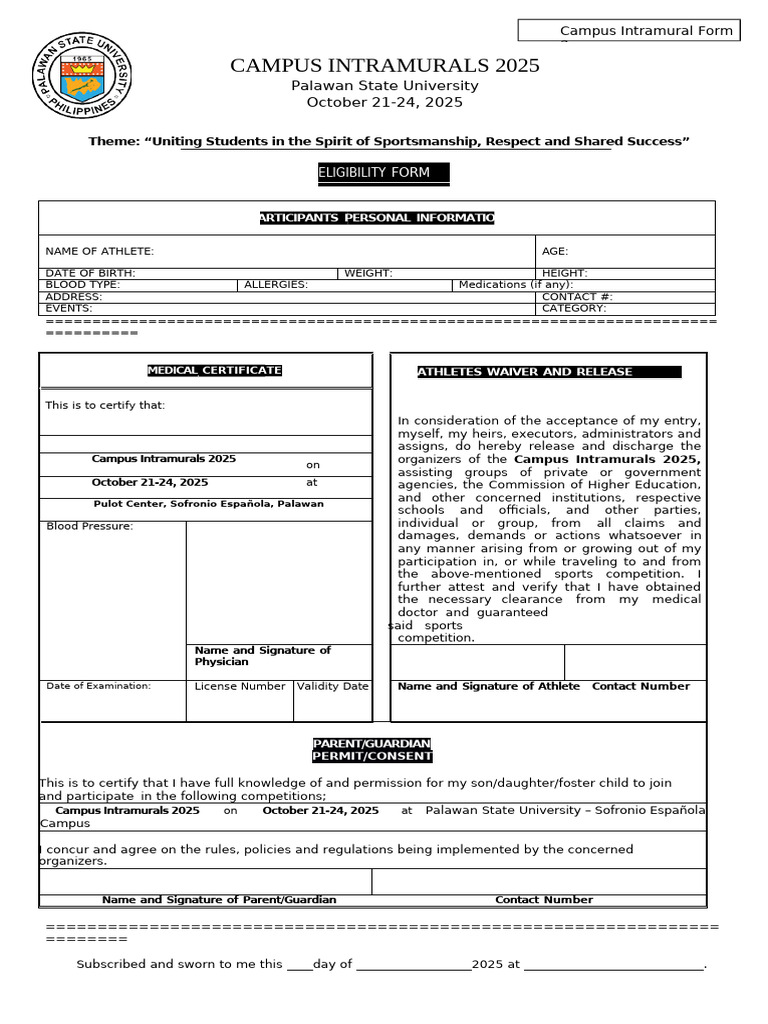 Form 3 3in1 Eligibility Form | PDF