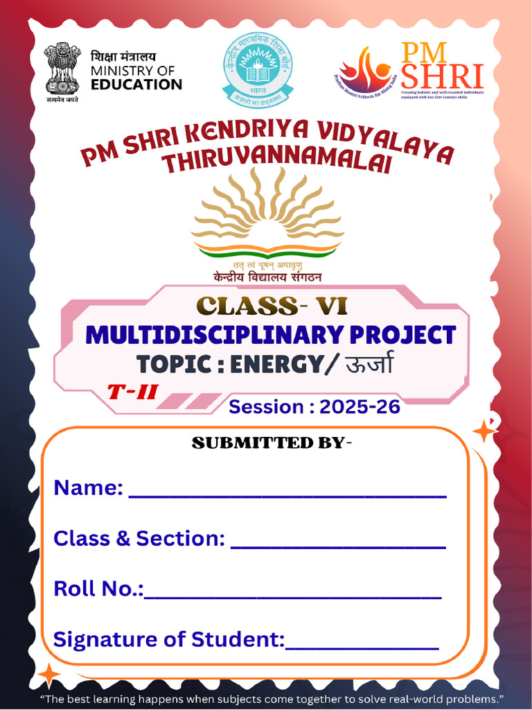 Class Vi MDP Term 2 2025-26 | PDF | Energy Development | Renewable Energy