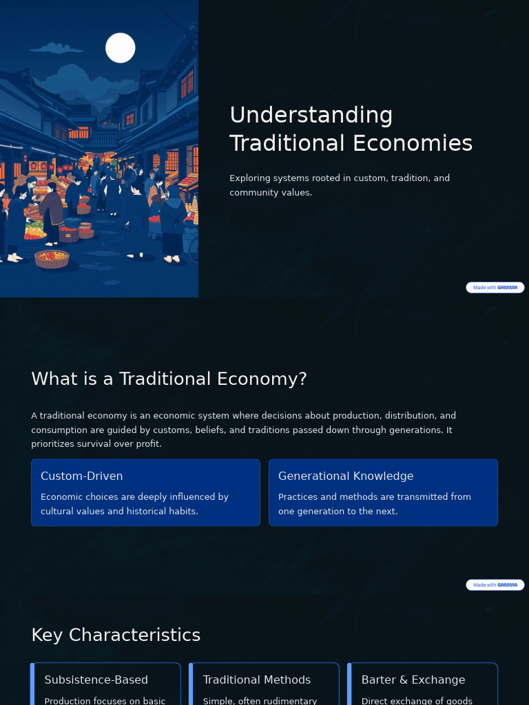 Understanding Traditional Economies | PDF | Economies | Market (Economics)