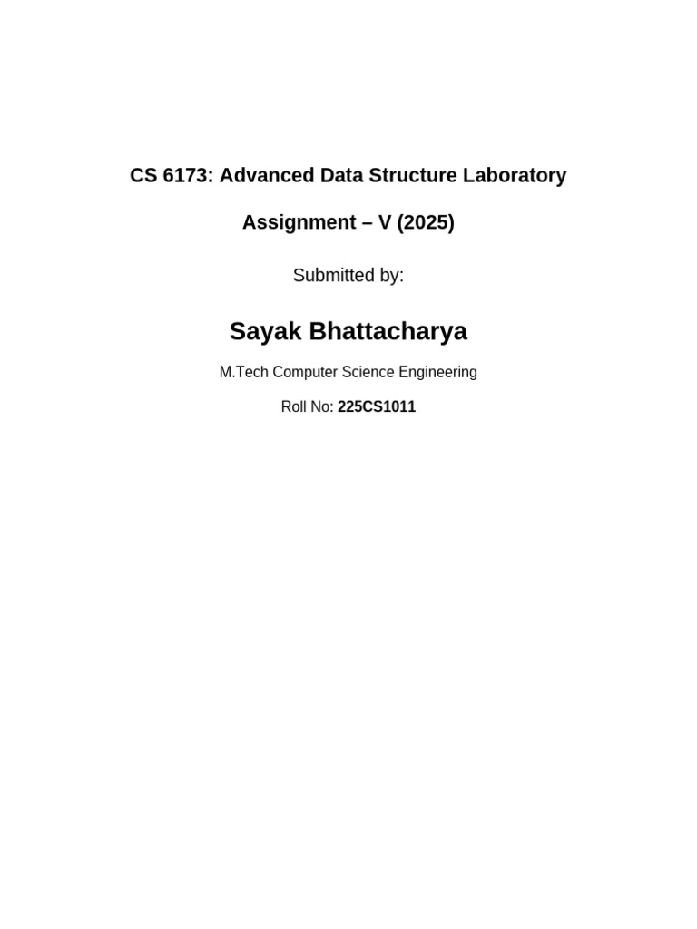 CS 6173_ Advanced Data Structure Laboratory | PDF | Scheduling ...