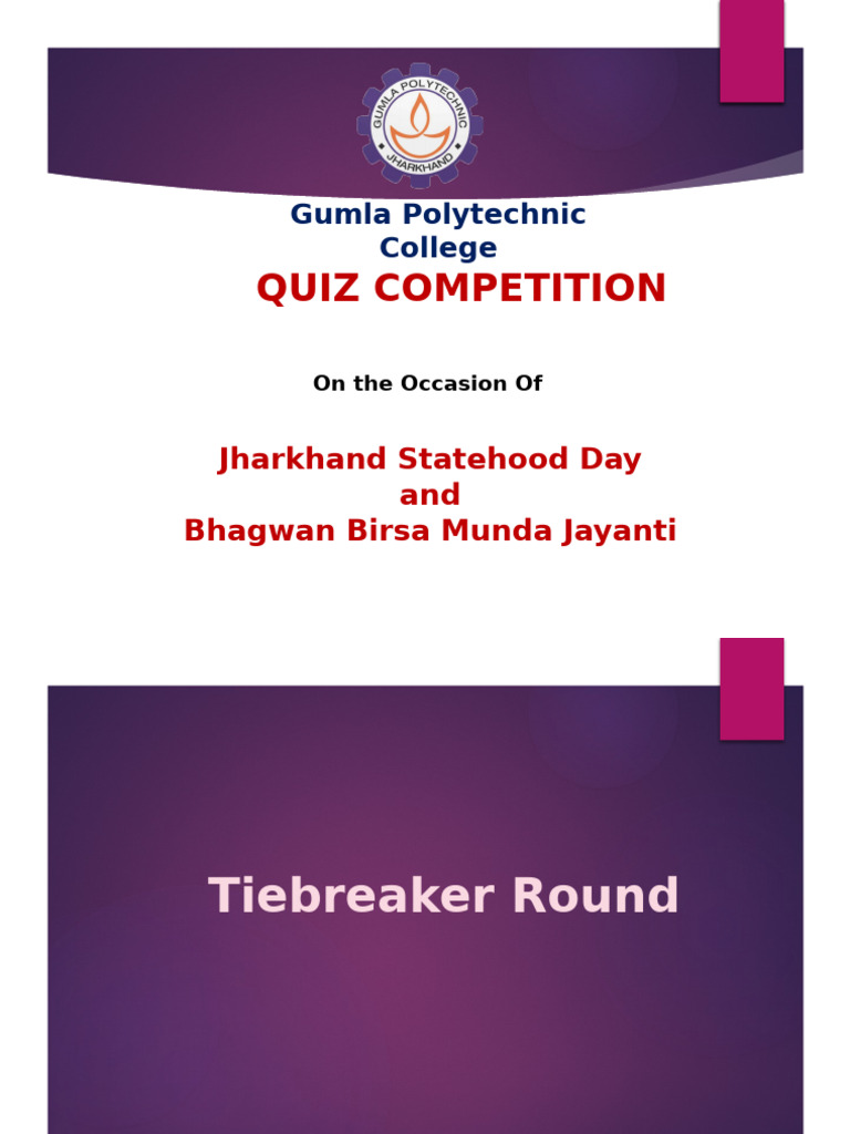 QUIZ COMP. Tie Breaker Round | PDF