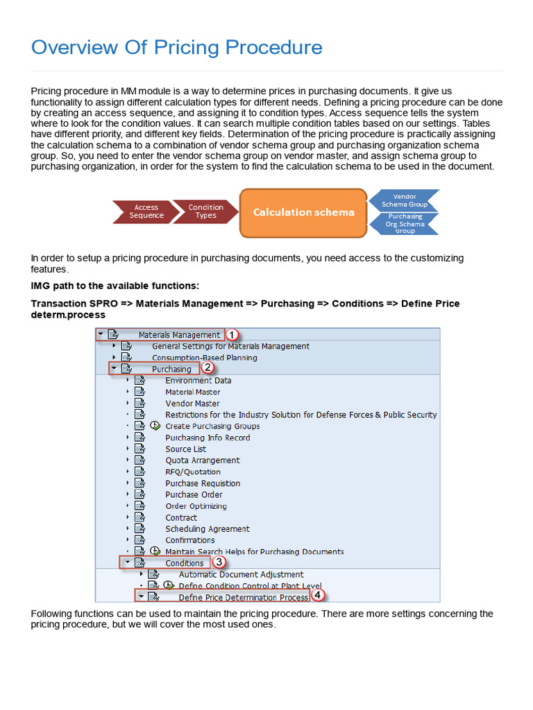 Overview of Pricing Procedure - ERP Q&A | PDF