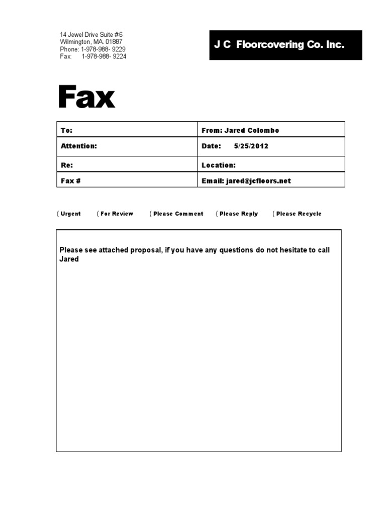 Jared Fax | PDF