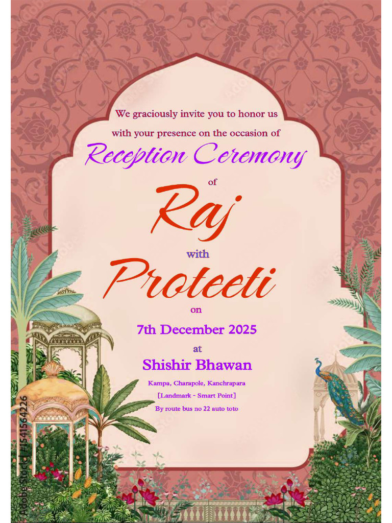 Reception Invitation Card | PDF