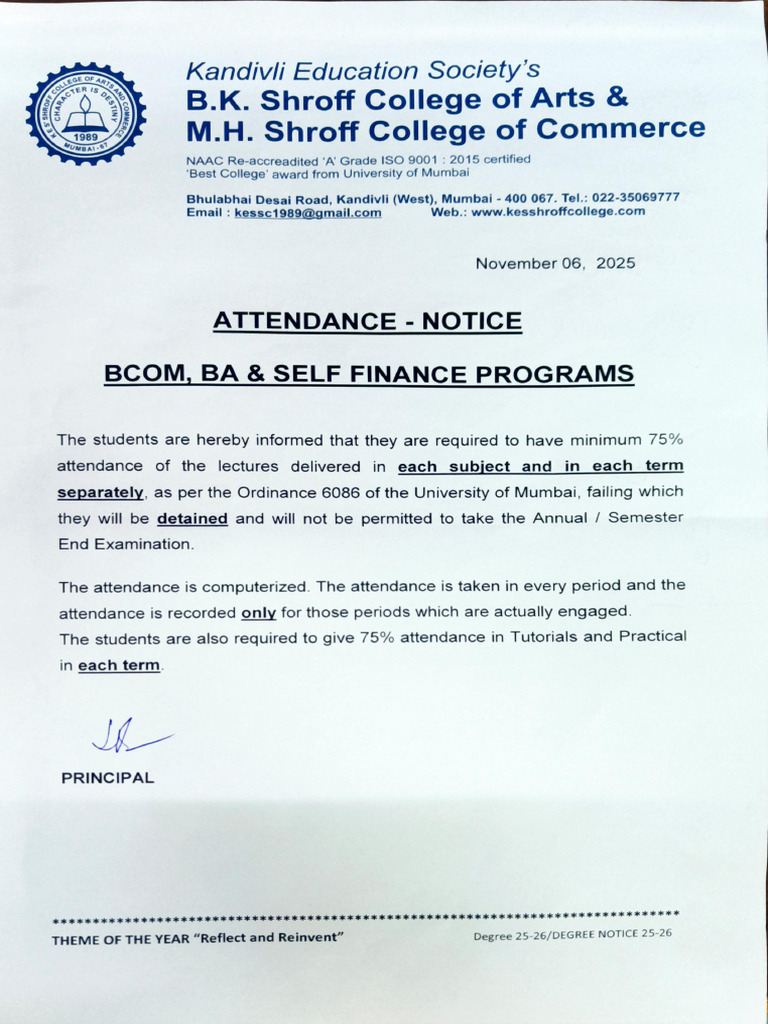 Attendance Notice | PDF