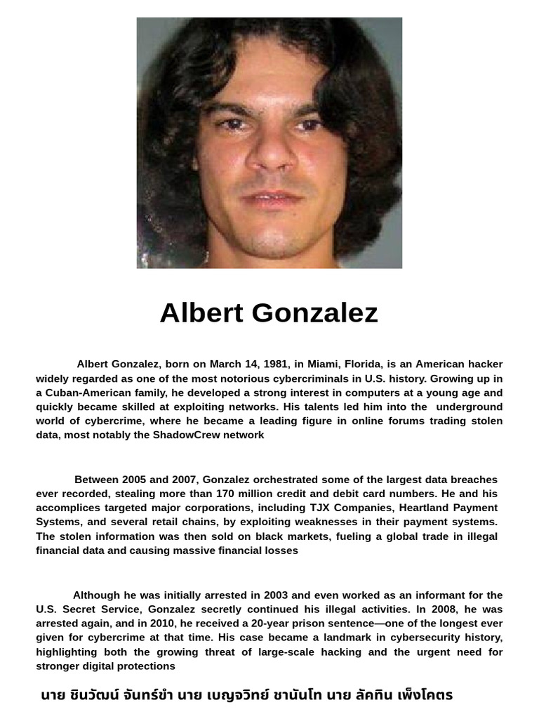 Albert Gonzalez, | PDF