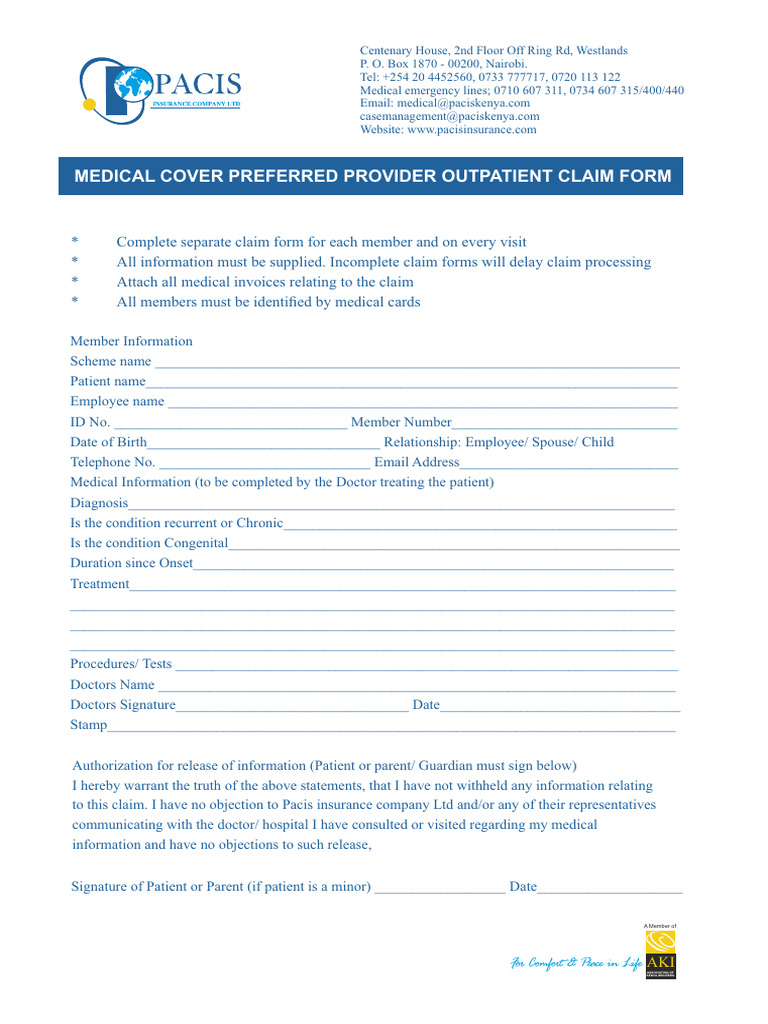 Pacis Claim (1) | PDF | Patient | Social Programs
