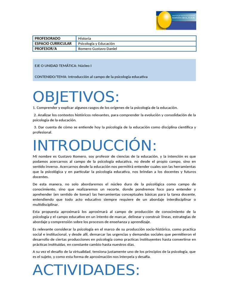 Clase Virtual Plantilla C1 Psicoyedu | PDF | Sicología | Psicología Educacional