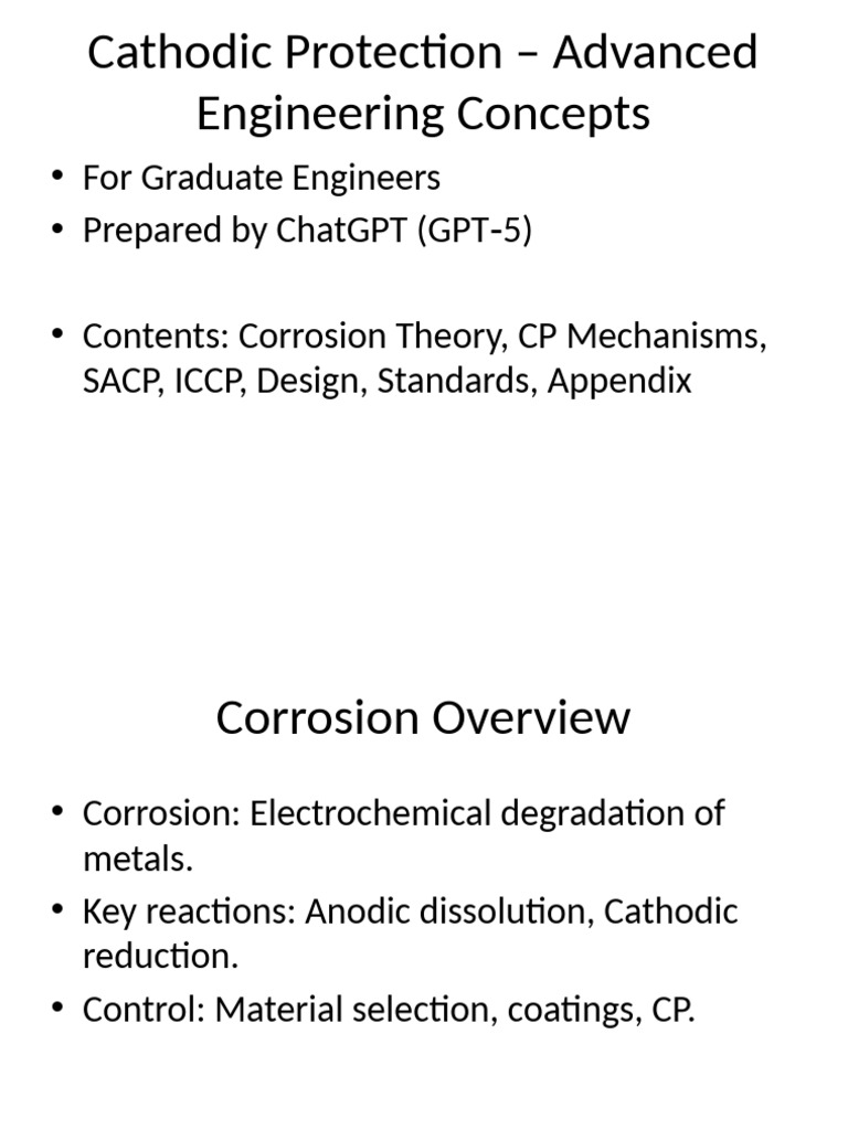 Advanced Cathodic Protection Guide | PDF | Corrosion | Electrochemistry