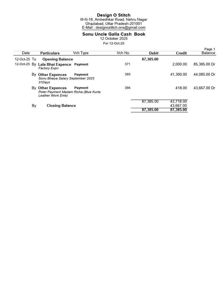 12 Oct 2025 Day Book | PDF