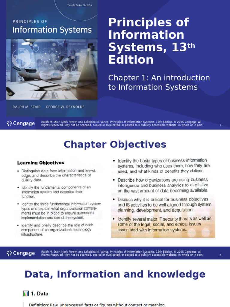 Introduction To Information System (Chapter-1) | PDF | Data | Cyberspace