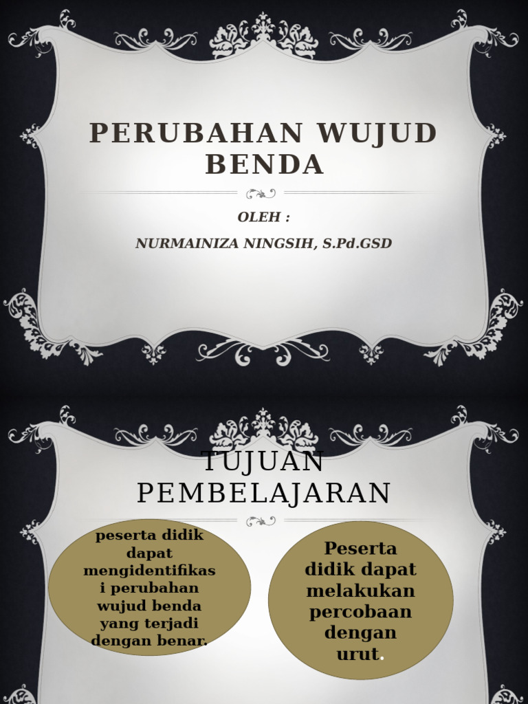 Identifikasi Perubahan Wujud Benda | PDF
