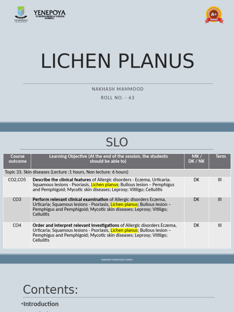 Lichen Planus | PDF | Immunology | Dermatology