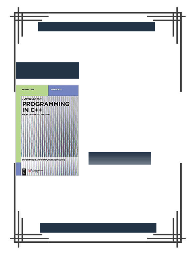 Programming In C Object Oriented Features 1st Edition Laxmisha Rai Full ...