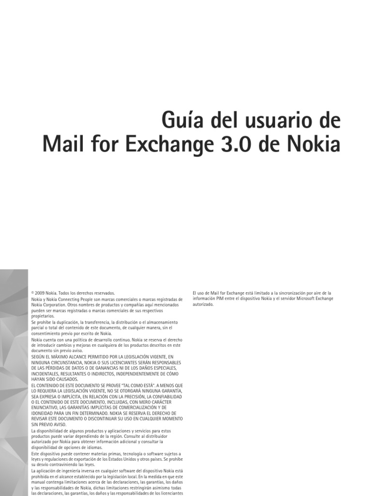 Mail For Exchange 3.0 UG Es LAM | PDF | Punto de acceso inalámbrico ...