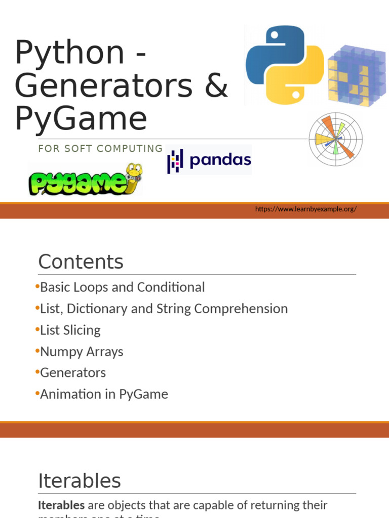 1.4 Generators Pygame | PDF | Control Flow | Computer Engineering