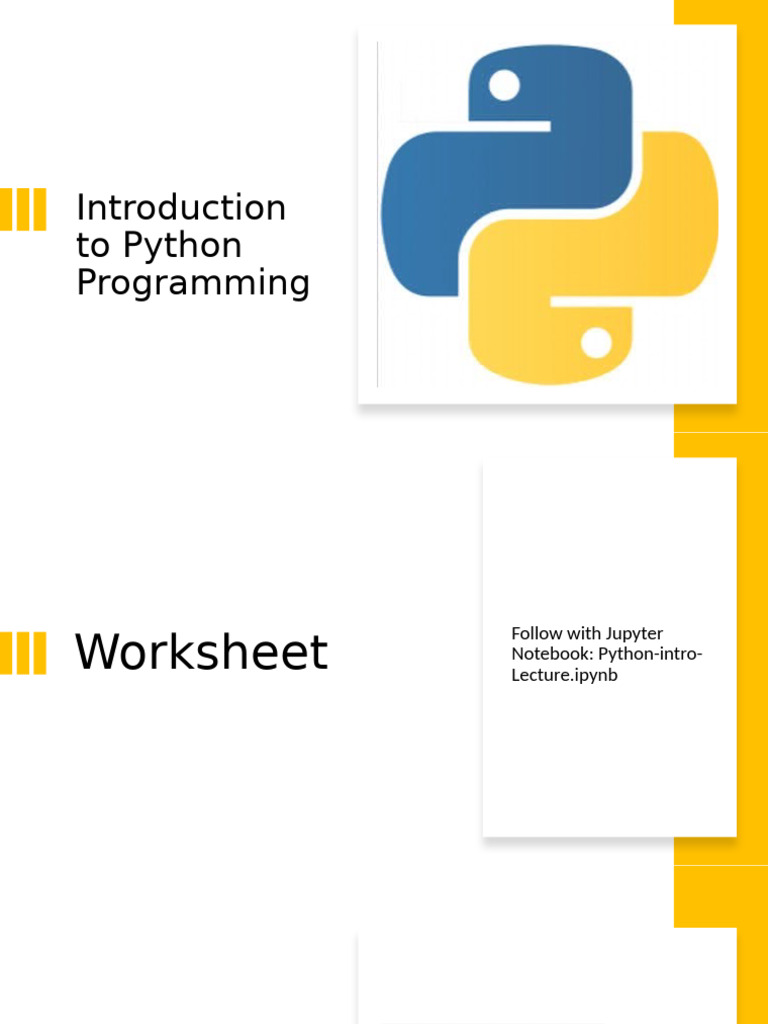 Python Programming Basics Worksheet | PDF | Control Flow | Anonymous ...