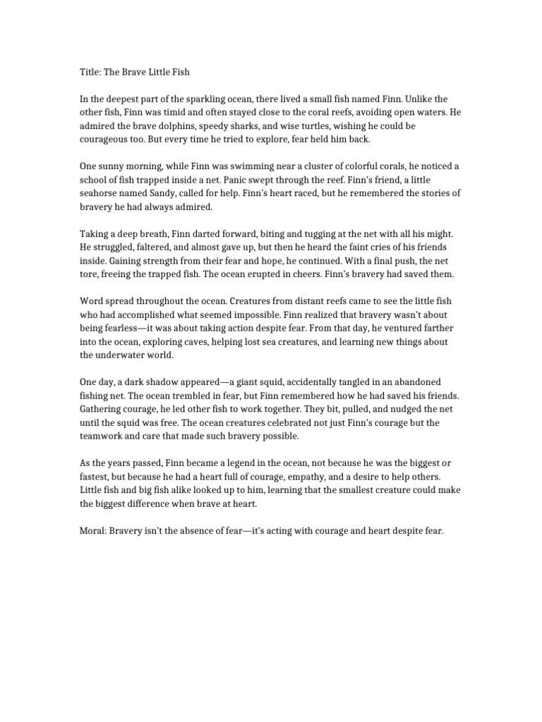 The Brave Little Fish Expanded | PDF
