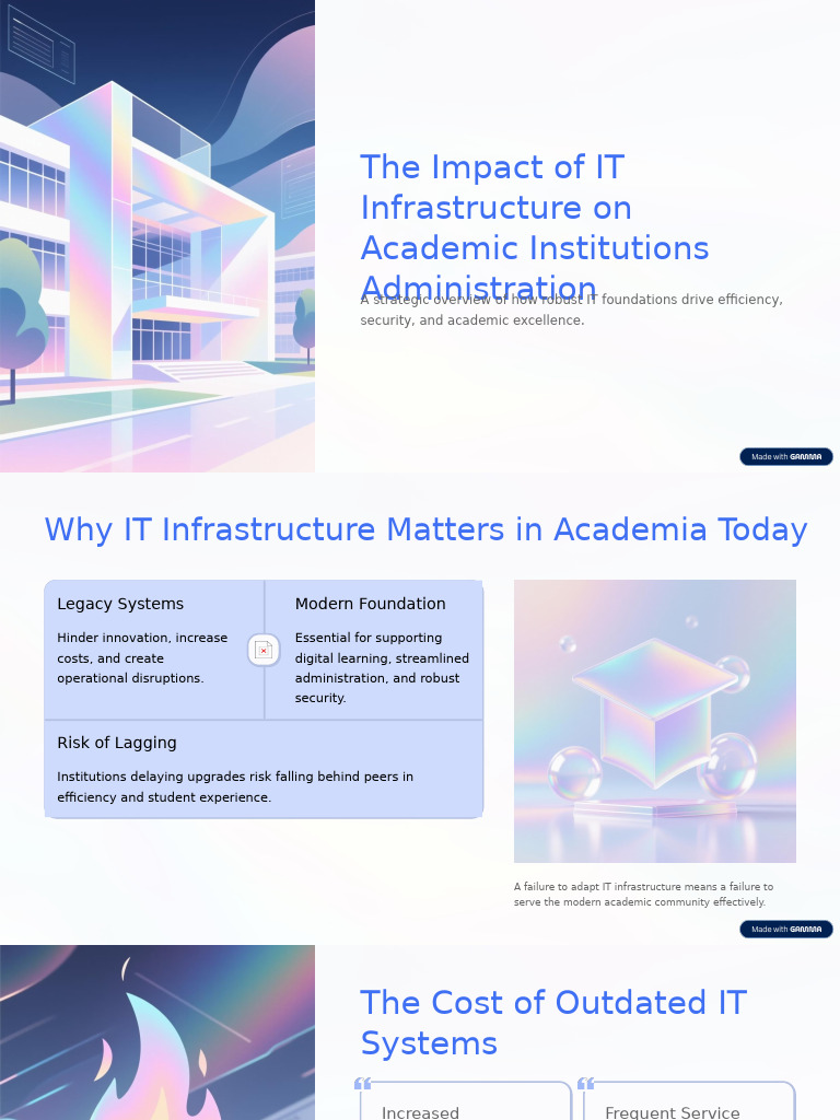 The Impact of IT Infrastructure On Academic Institutions Administration ...