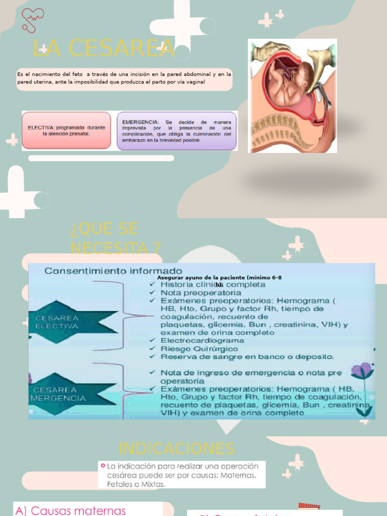 Proceso Completo de Cesárea: Guía Quirúrgica | PDF | Parto ...