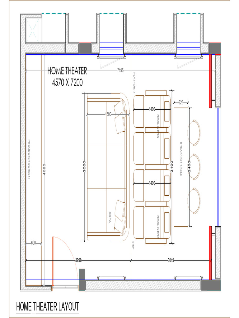 Home Theater Furniture Layout | PDF
