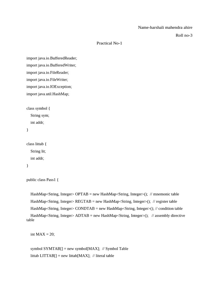 spos pr1 | PDF | Computer Programming | Computer Data