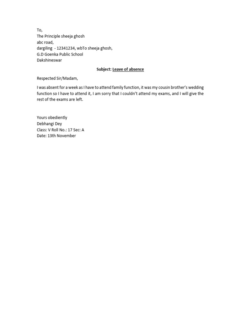 Subject: Leave of Absence | PDF
