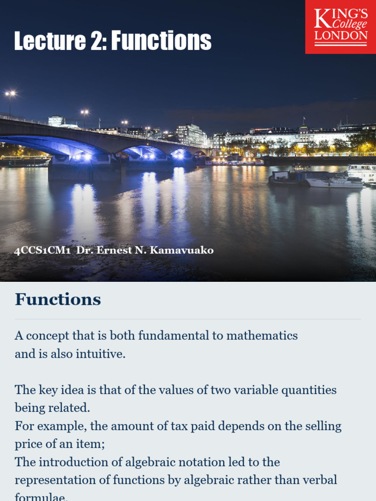 Lecture2 Slides | PDF | Function (Mathematics) | Variable (Mathematics)