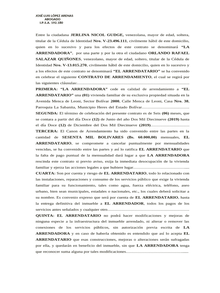 Contrato de Arrendamiento de Gudge | PDF | Violación | Daños y perjuicios