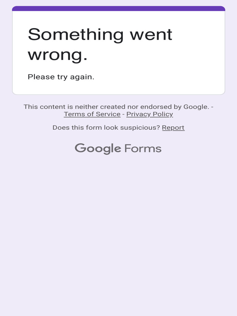 Something Went Wrong | PDF