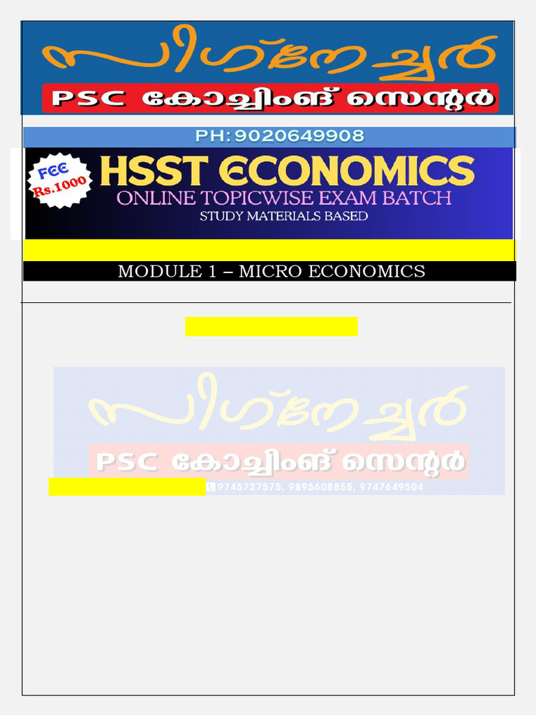 Module 1 The Market Structure HSST Economics | PDF | Oligopoly | Monopoly