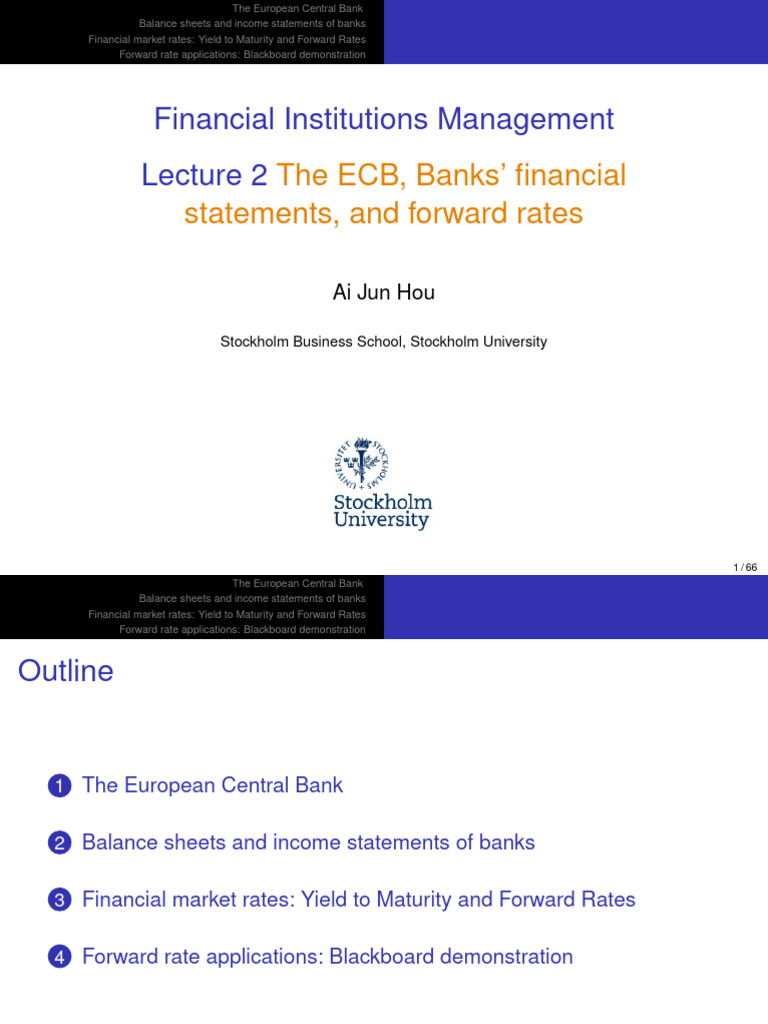 Lecture 02 ECB Forward Rate 2025 | PDF | European Central Bank ...