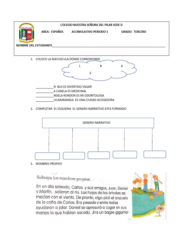 Acumulativo Español P 1 | PDF