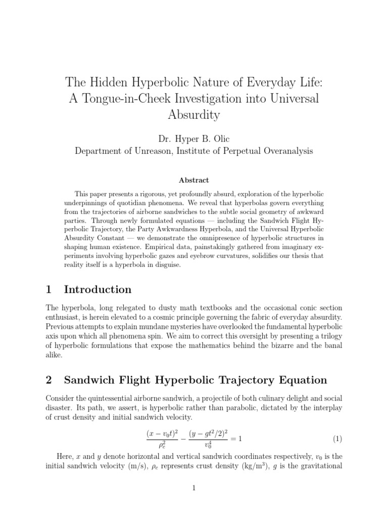 The Hidden Hyperbolic Nature of Everyday Life A To-5d77b7f1 | PDF ...