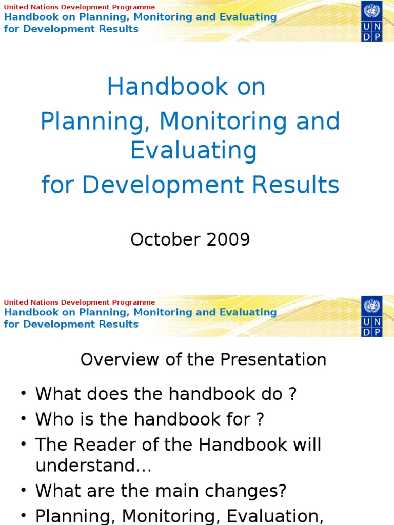UNDP Handbook for Development Experts | PDF | United Nations ...