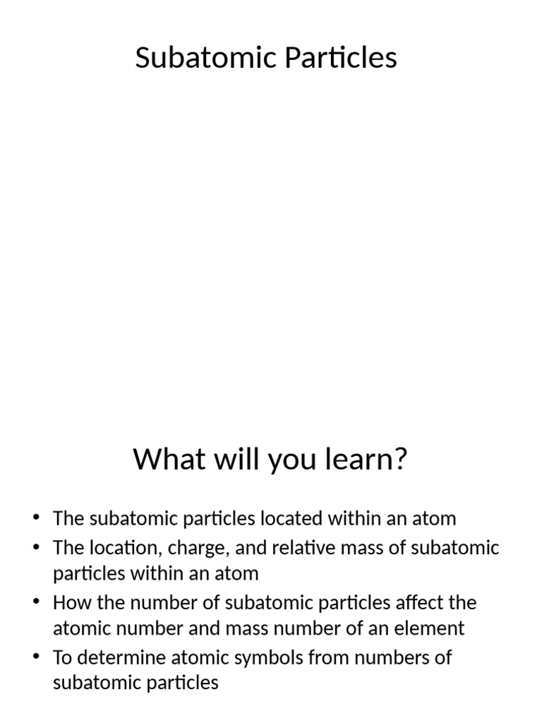 Lect.2 Subatomic Particles | PDF | Atomic Nucleus | Proton