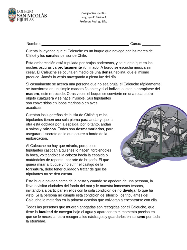 Leyenda del Caleuche en Chiloé | PDF