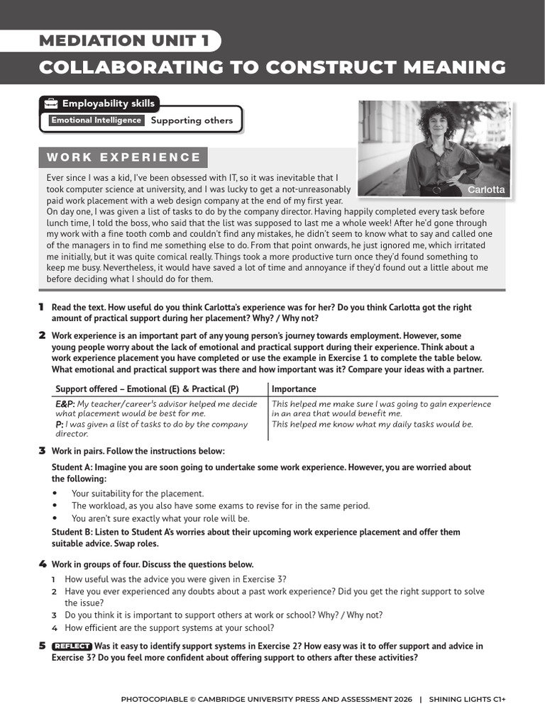 SL C1Plus Mediation Unit 1 | PDF